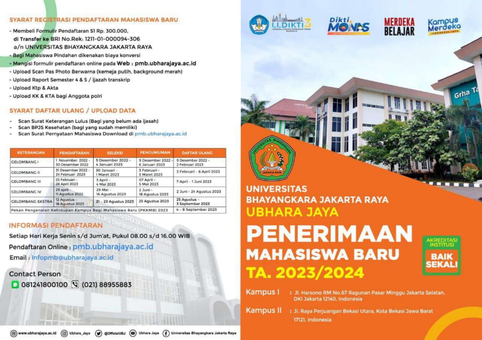 Penerimaan Mahasiswa Baru Tahun Akademik 2023/2024 - FAKULTAS EKONOMI DAN BISNIS