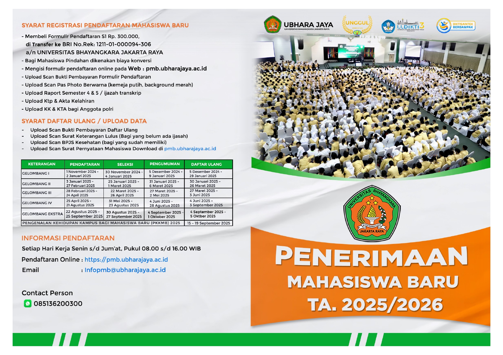 PENERIMAAN MAHASISWA BARU SEMESTER GANJIL TAHUN AKADEMIK 2025/2026 - FAKULTAS EKONOMI DAN BISNIS